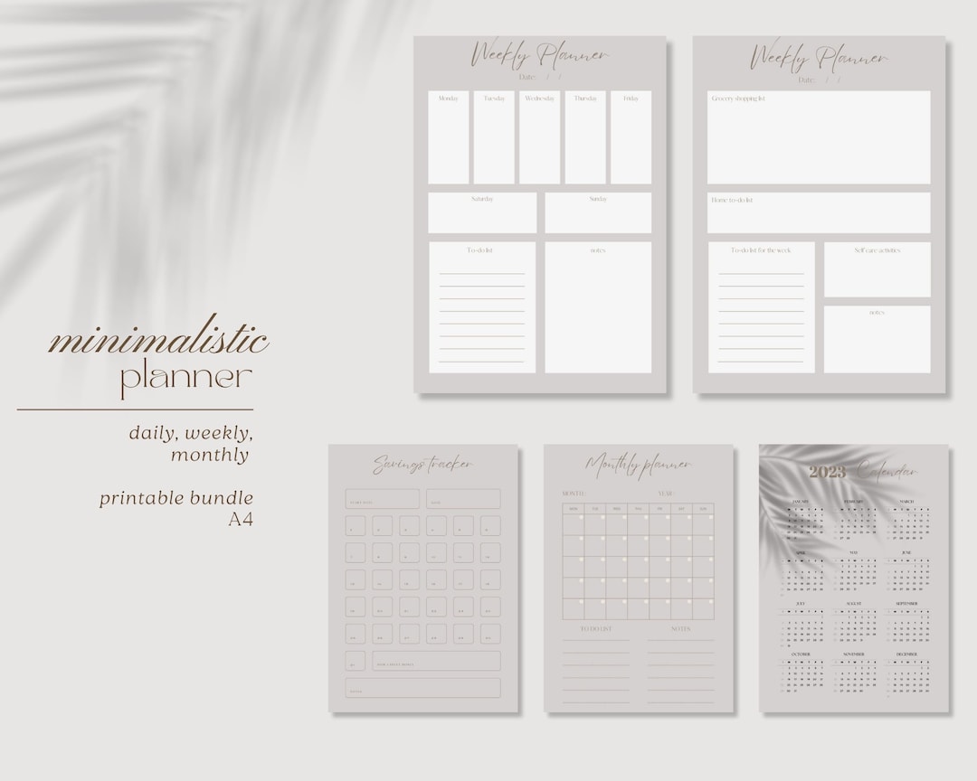 Efficiently Organized: Printable Beige Planner for Productive Days ...
