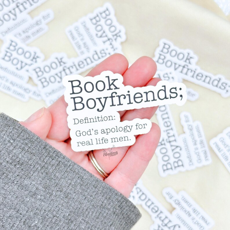 Funny Sticker for Book Lovers Gift for Her Book Boyfriend Sticker ...