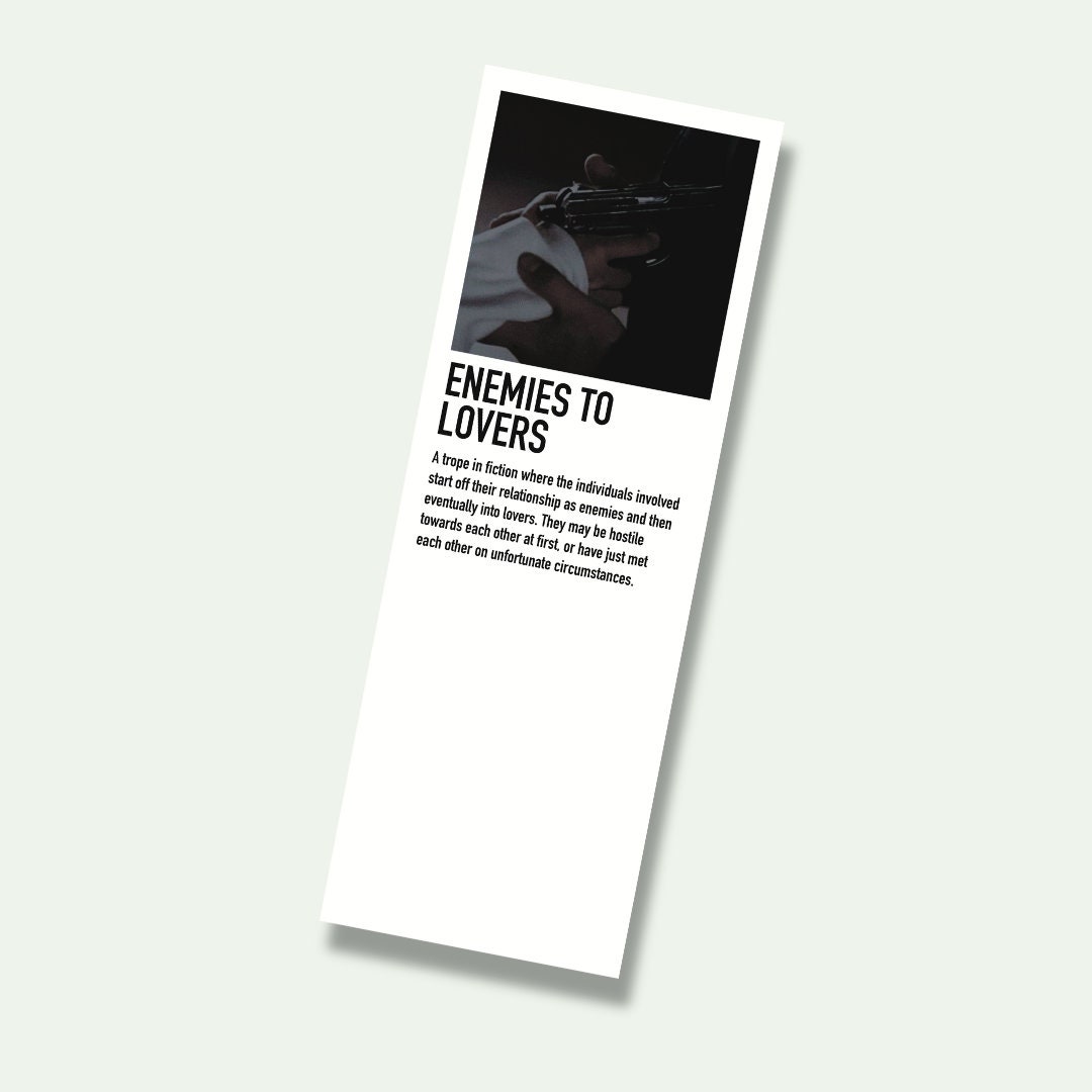Enemies to Lovers Bookmark Movie Poster Bookmark for Her Booktok Trope ...