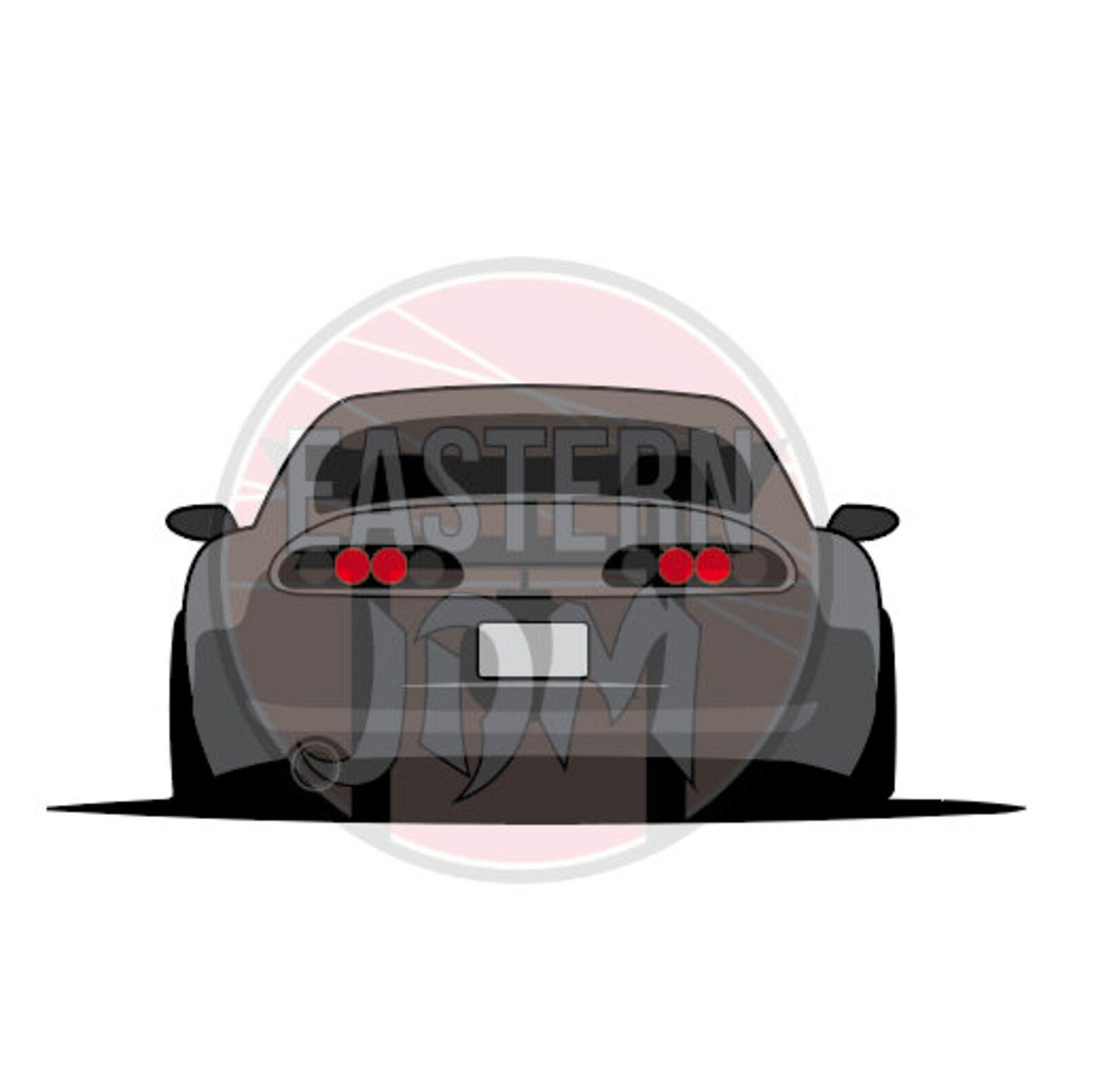 JDM Toyota Supra Rear-end Vector Style Art - Etsy