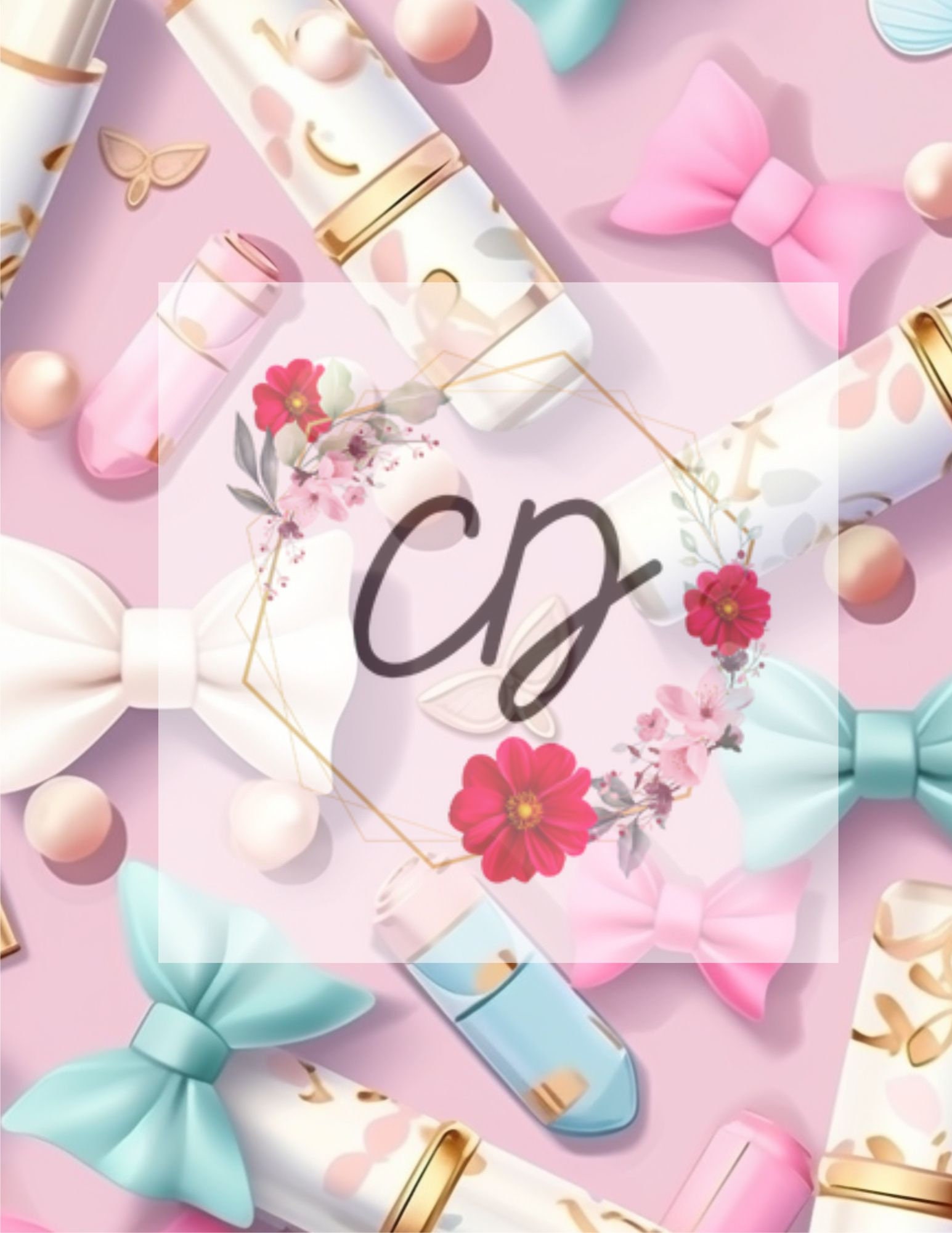 Jewelry and Makeup Pastel Digital Patterned Paper| Printables ...