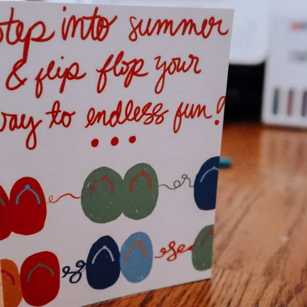 Funny Summer Vacation Greeting Cards - Etsy