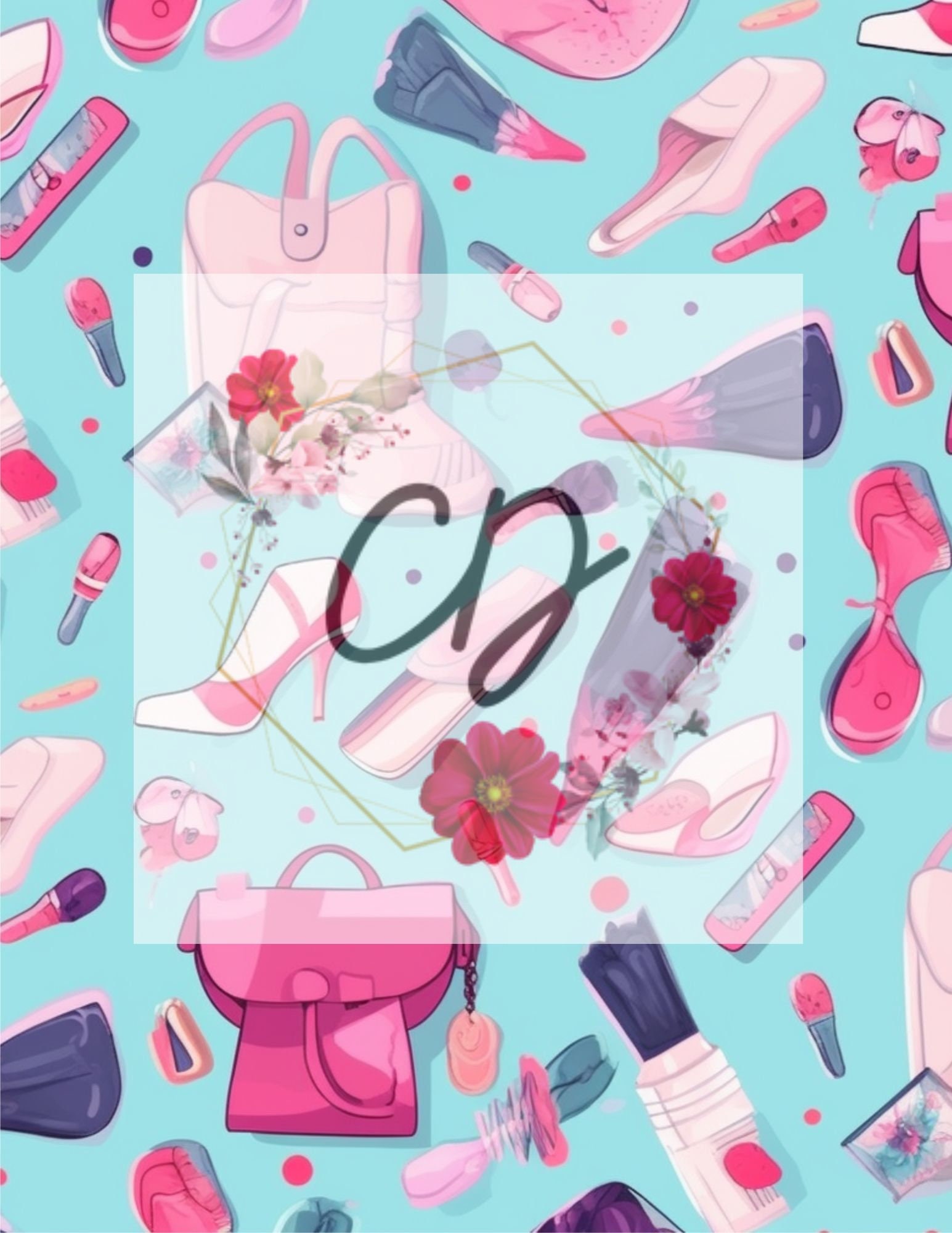 Jewelry and Makeup Pastel Digital Patterned Paper| Printables ...