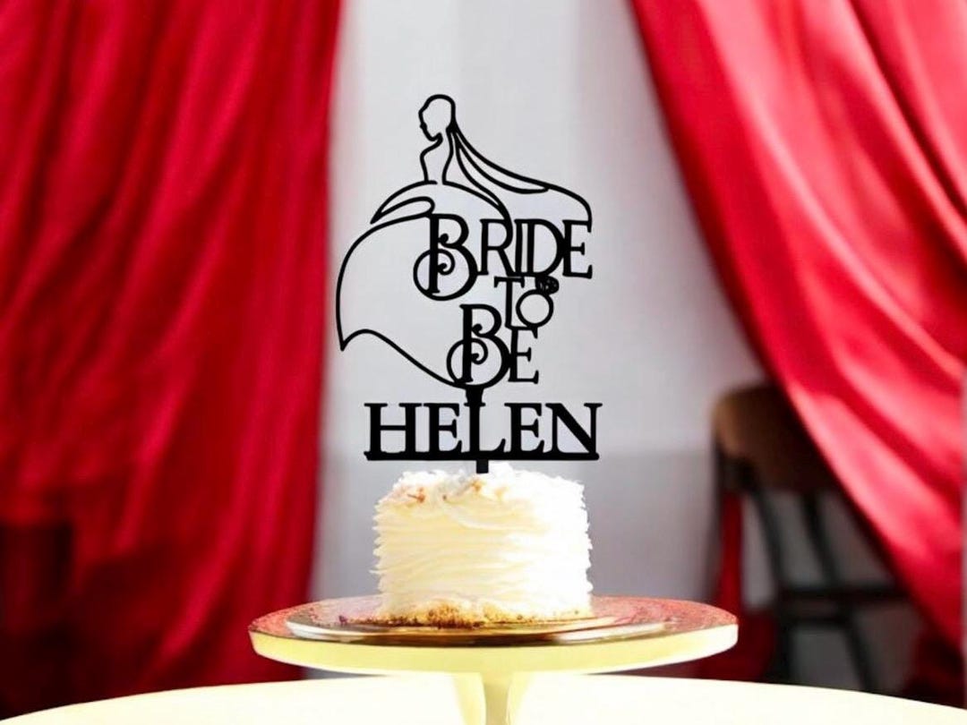 Personalized Bride to Be Cake Topper: Custom Acrylic Bridal Shower ...