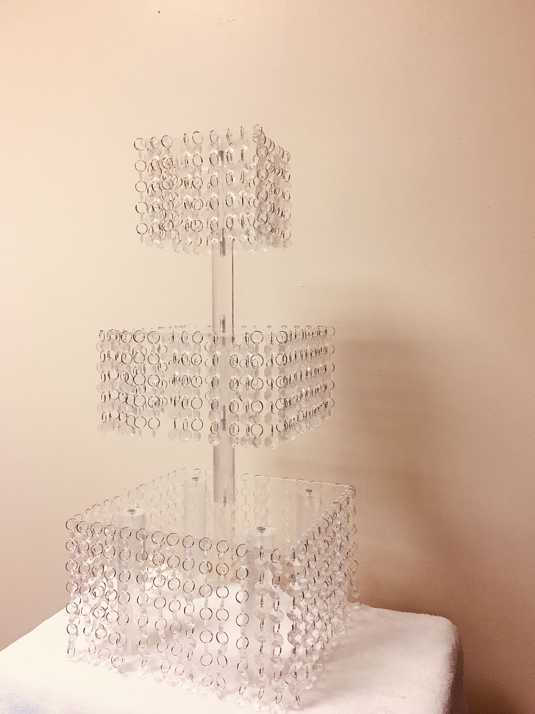 SQUARE Cupcake Stand With Crystals - Etsy