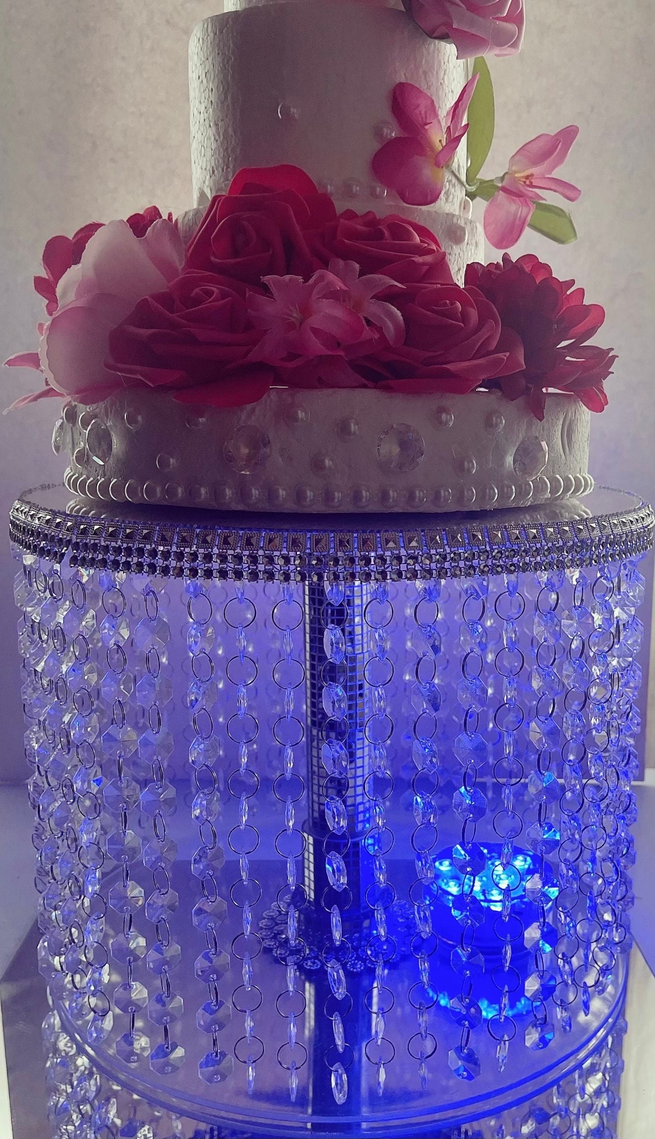 Crystal Cake Stand With Light - Etsy