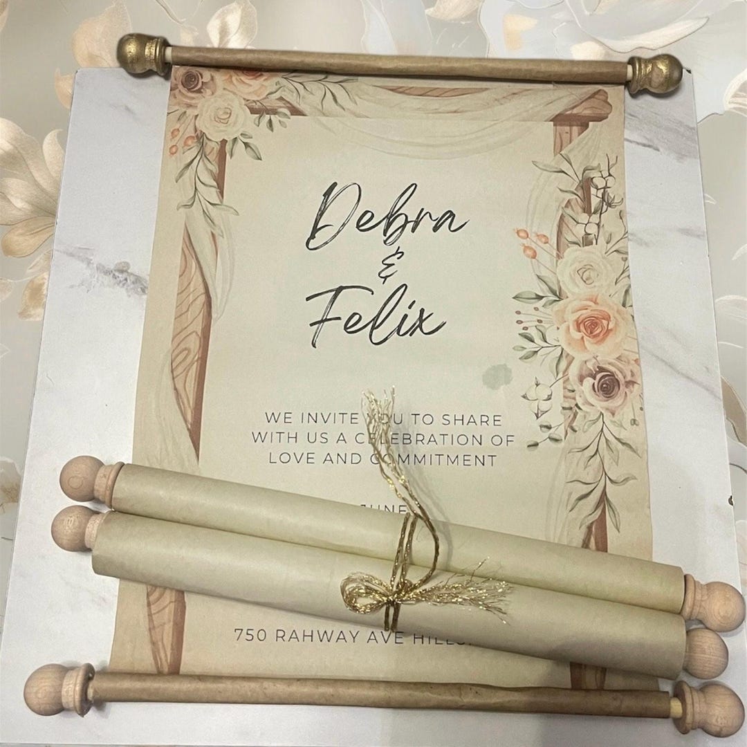Scroll Invitations | Wedding Invitations and Save the Dates - Etsy