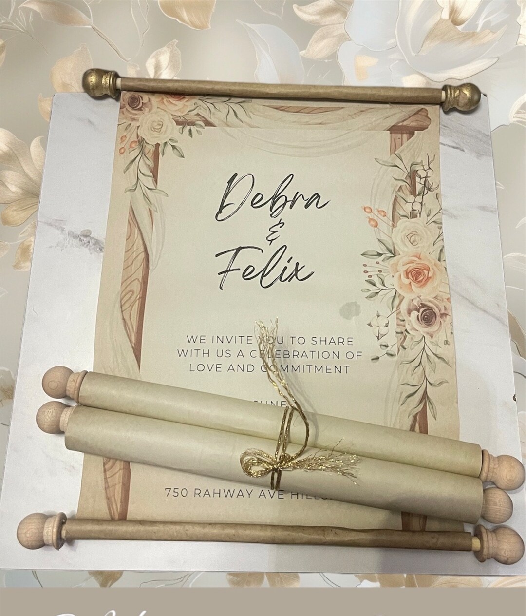 Scroll Invitations Wedding Invitations and Save the Dates - Etsy