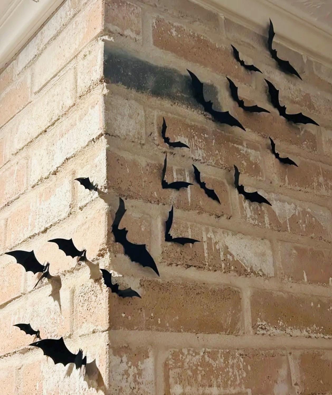 3D Halloween Bat Outdoor Wall Decor: Black Plastic Bats, Spooky Party ...