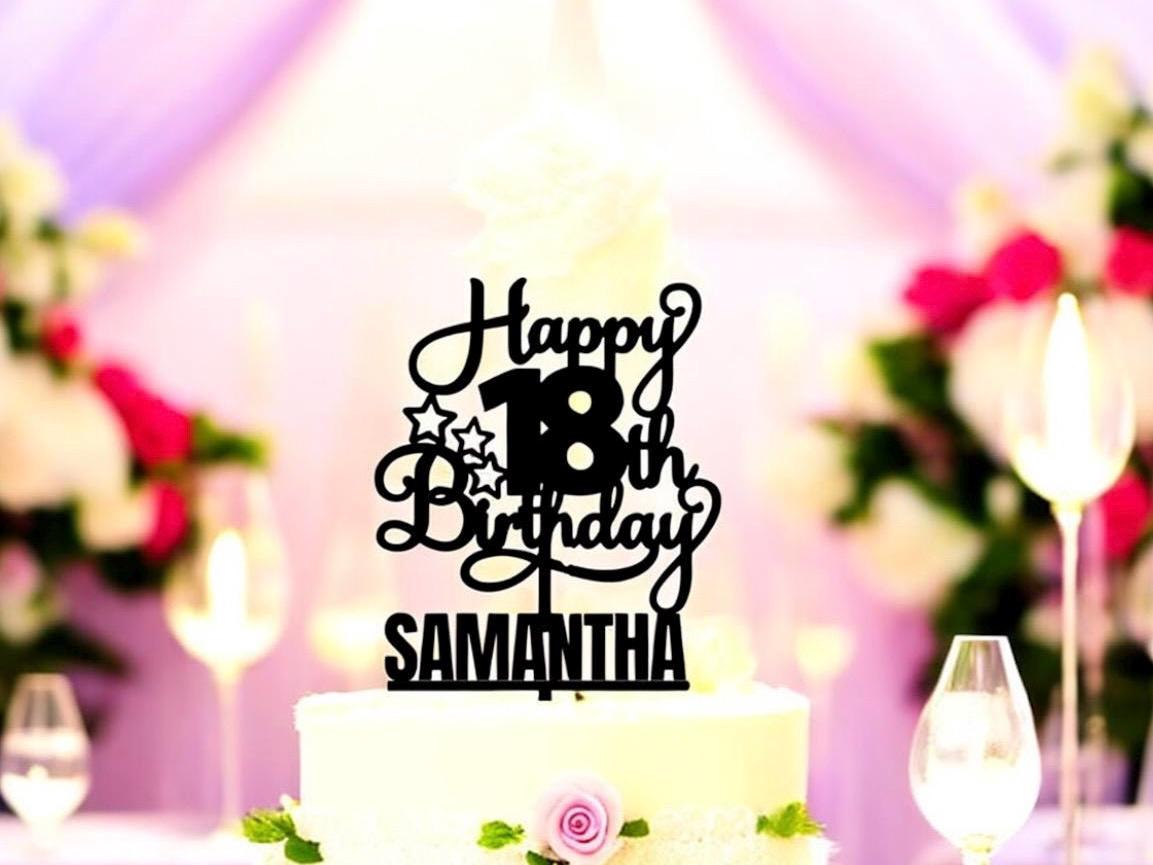 Personalized 16th Birthday Cake Topper: Acrylic or Wood - Etsy