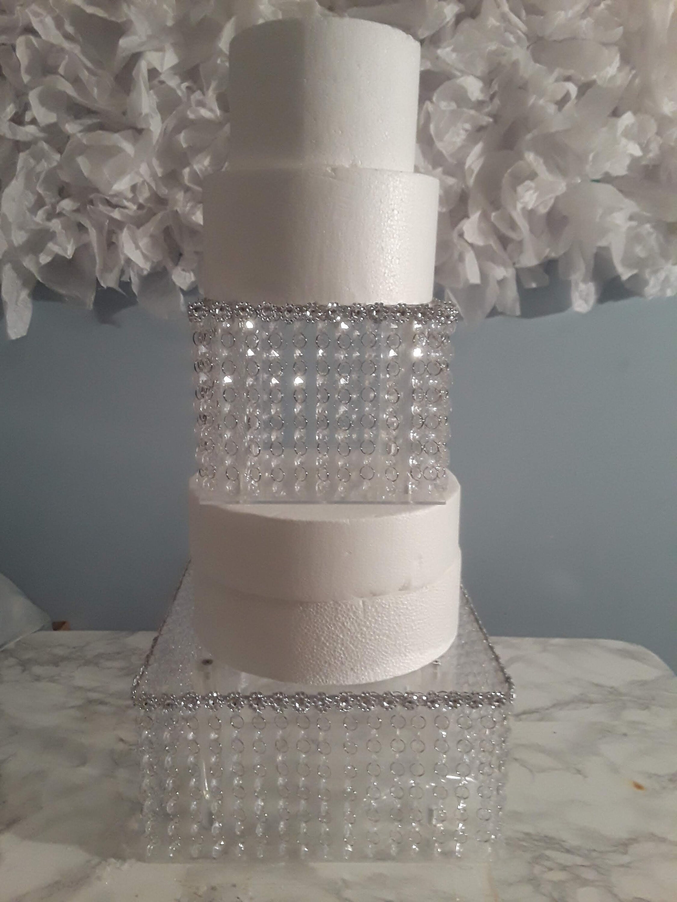 Crystal Cake Stand With Led Light - Etsy