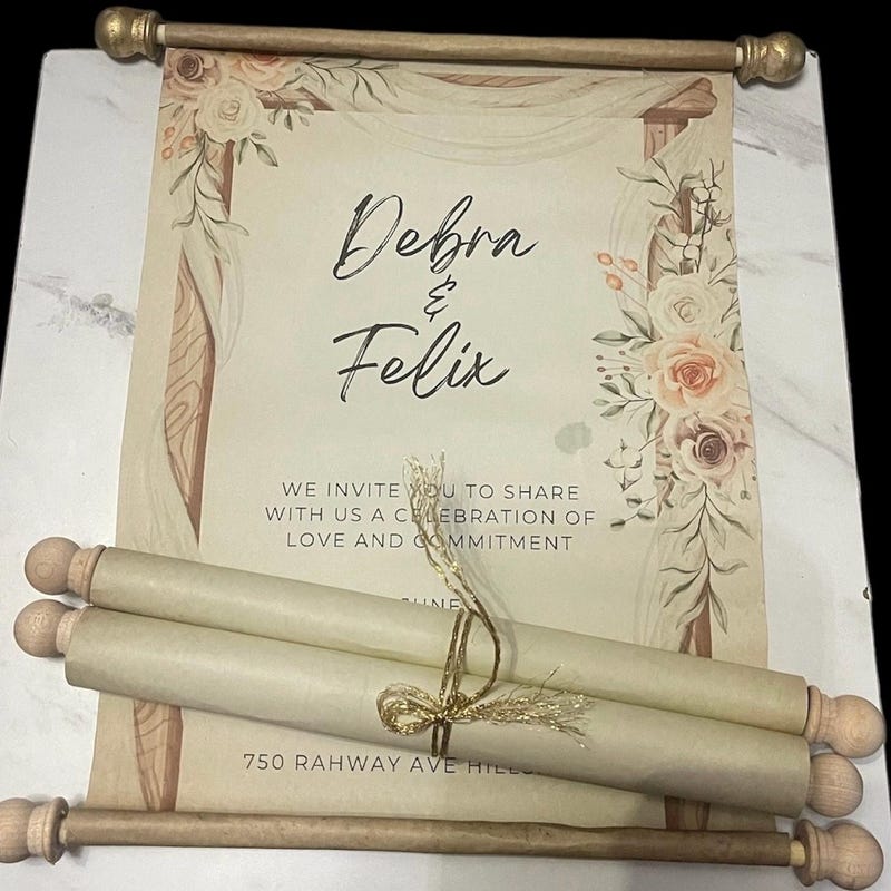 Scroll Invitations - Etsy