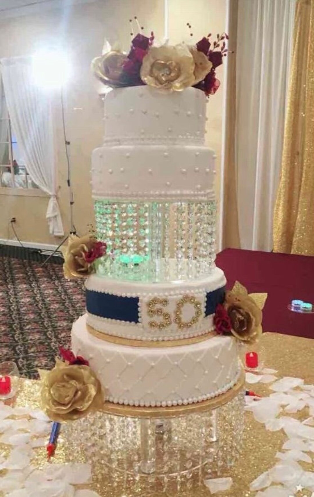 Crystal Cake Stand With Led Light - Etsy