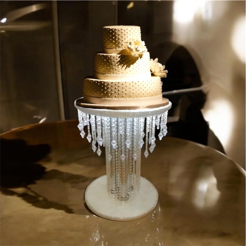 Cake Stand Chandelier Cake Stand Crystal Cake Stand Wedding Cake Table ...