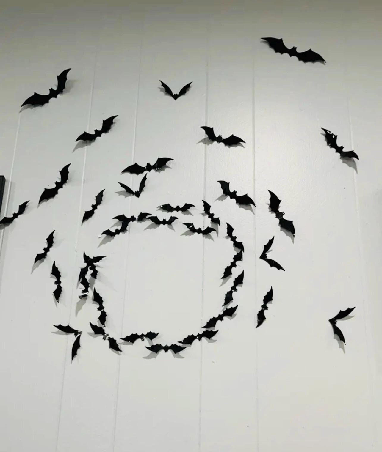3D Halloween Bat Outdoor Wall Decor: Black Plastic Bats, Spooky Party ...