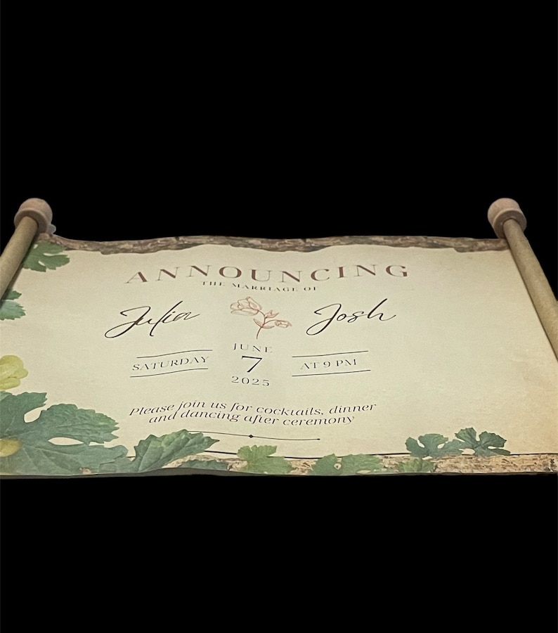 Scroll Invitations | Wedding Invitations and Save the Dates - Etsy