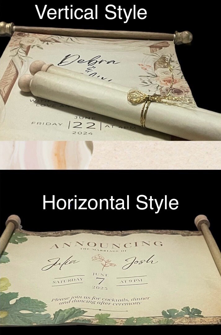Scroll Invitations | Wedding Invitations and Save the Dates - Etsy