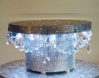 GOLD RHINESTONE Cake STAND With Lights - Etsy
