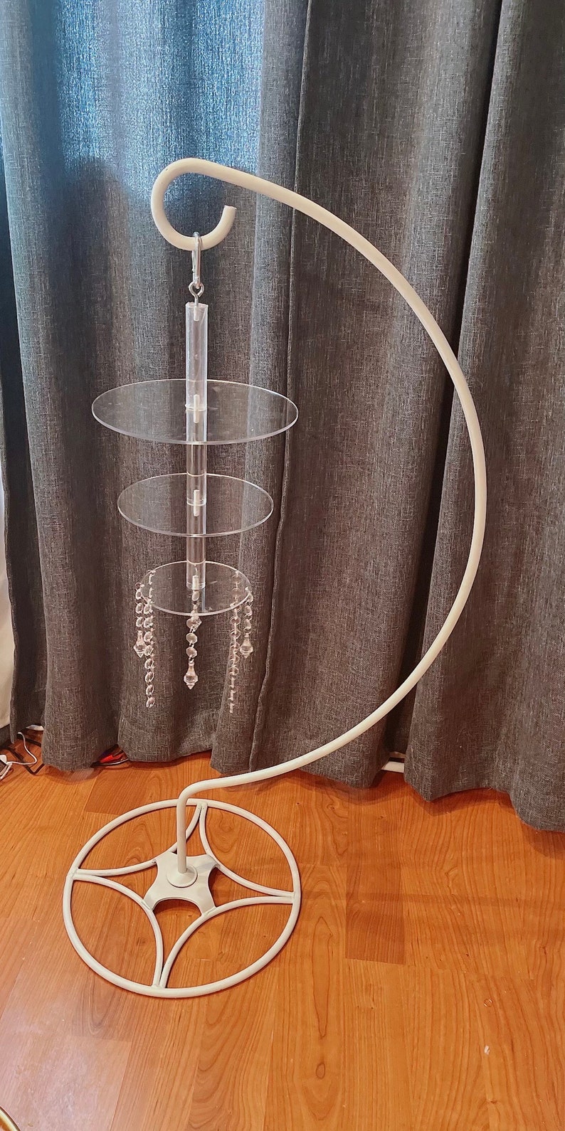 Hanging Cake Stand With Metal Stand floating Cake Stand - Etsy