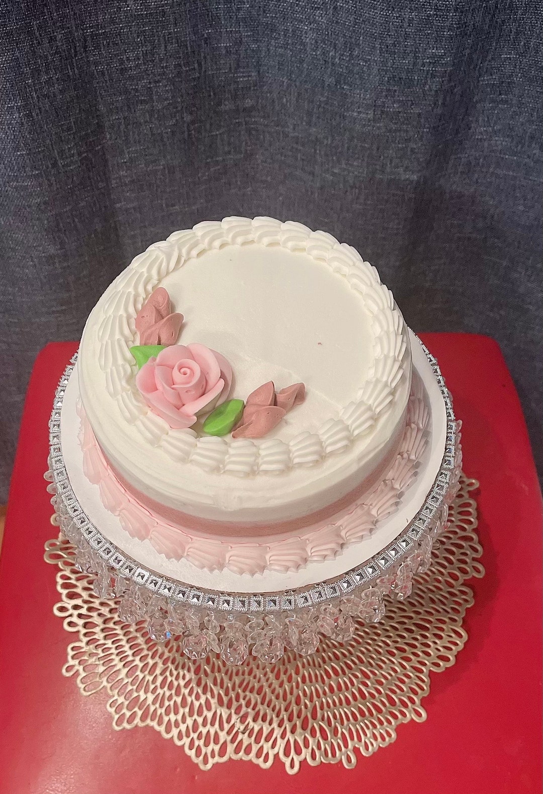 Round Cake Stand Crystal Cascading Cake Stand - Etsy