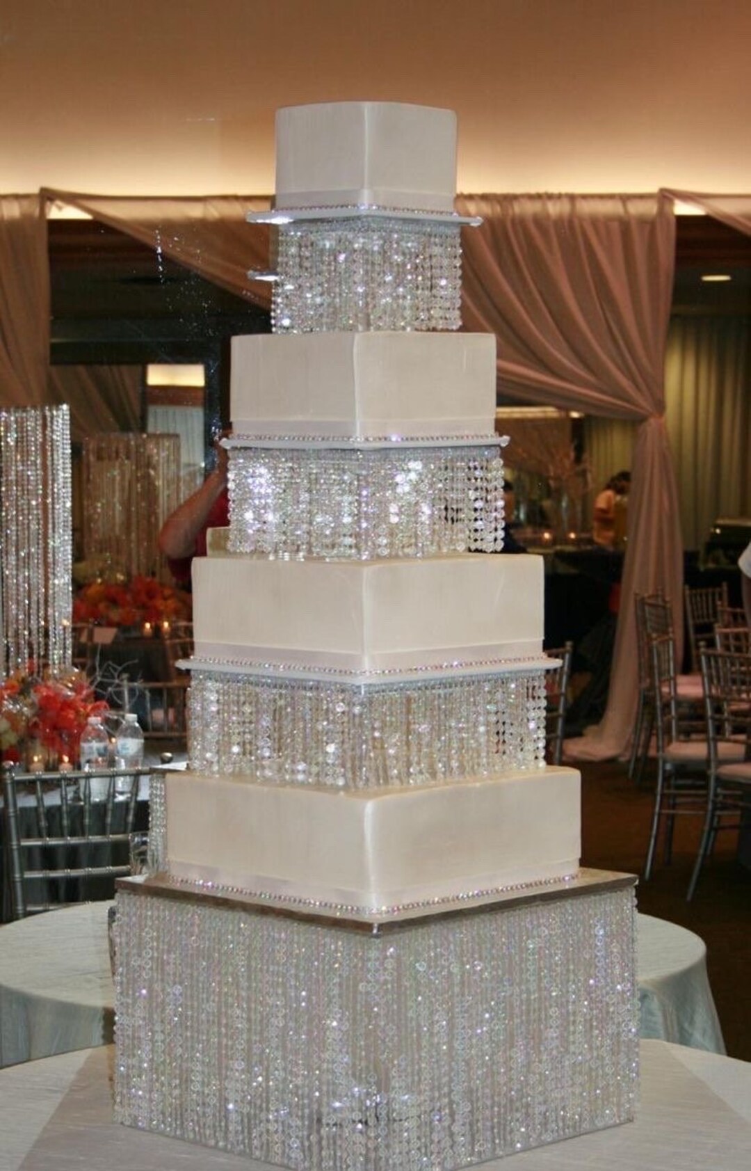 SQUARE Cake Stand With Led Light - Etsy
