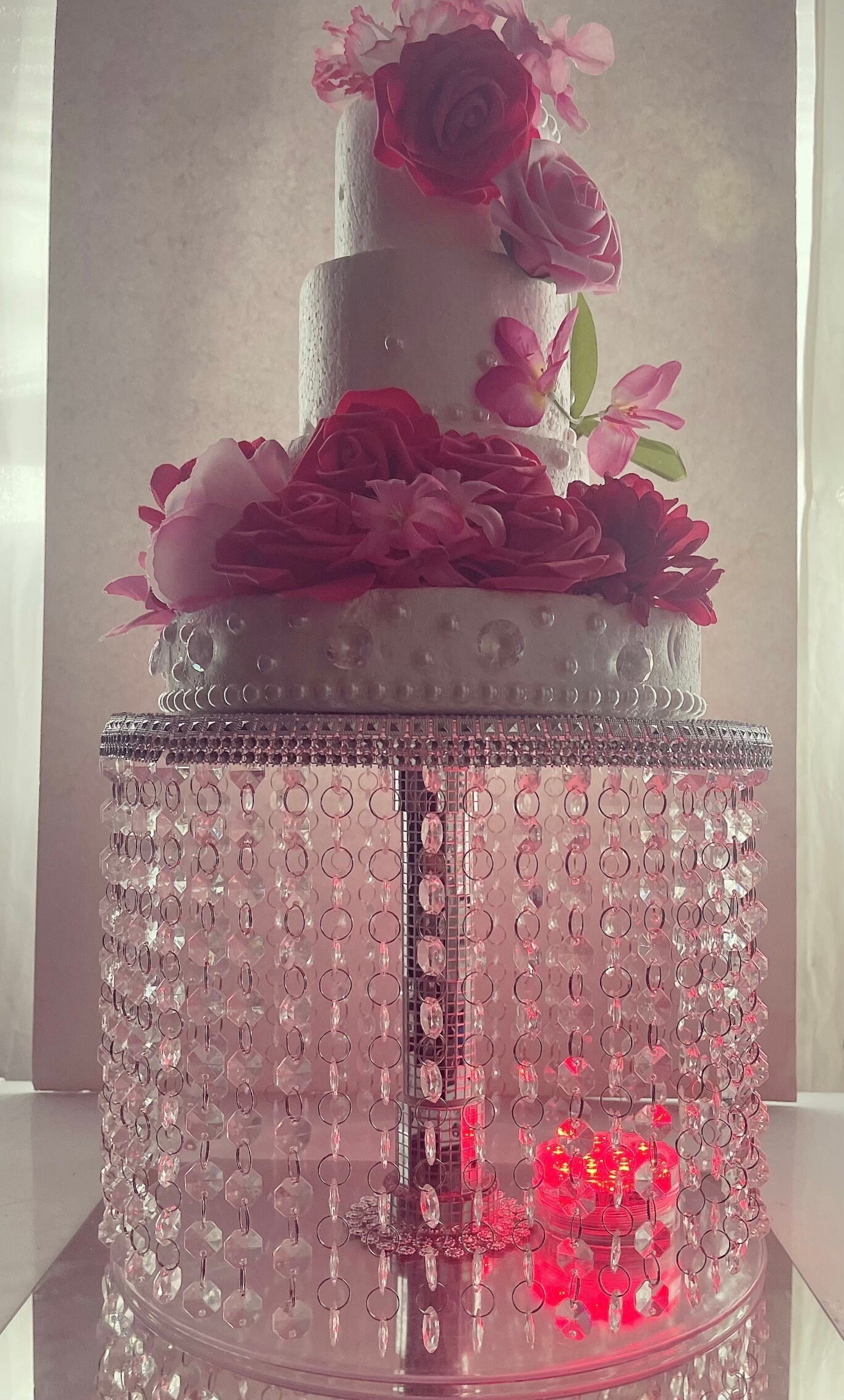 Crystal Cake Stand With Light - Etsy
