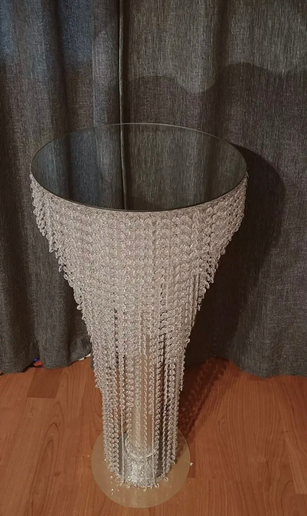 ROUND Cake Table Crystal Cake Stand - Etsy