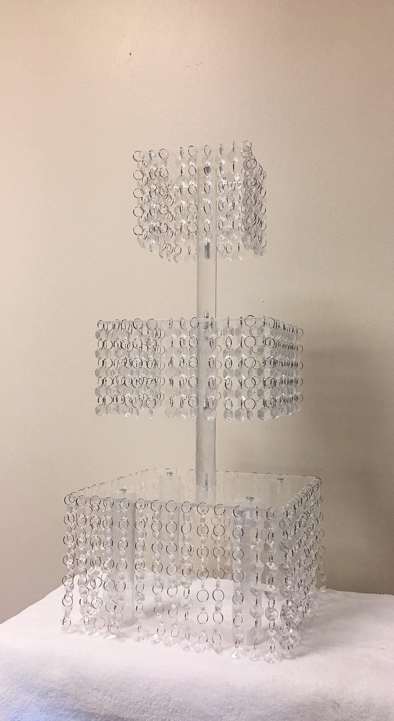 SQUARE Cupcake Stand With Crystals - Etsy