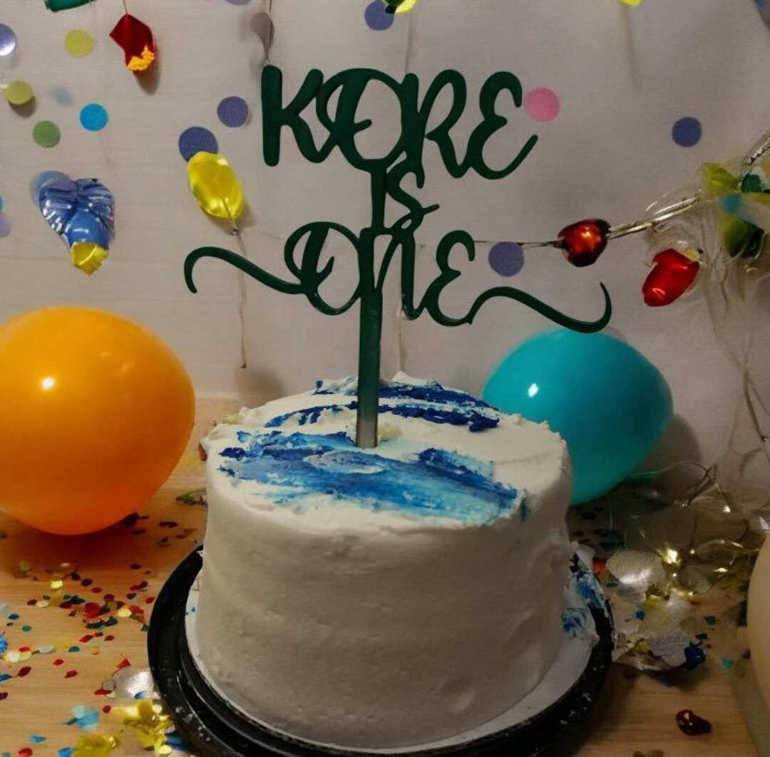 Personalized Wood Birthday Cake Topper: Hand-painted Rustic Decor - Etsy