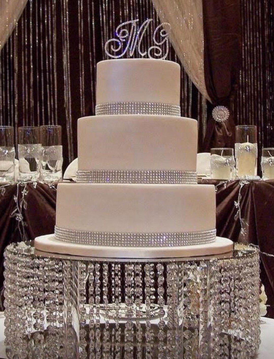 Crystal Cake Stand With Led Light - Etsy