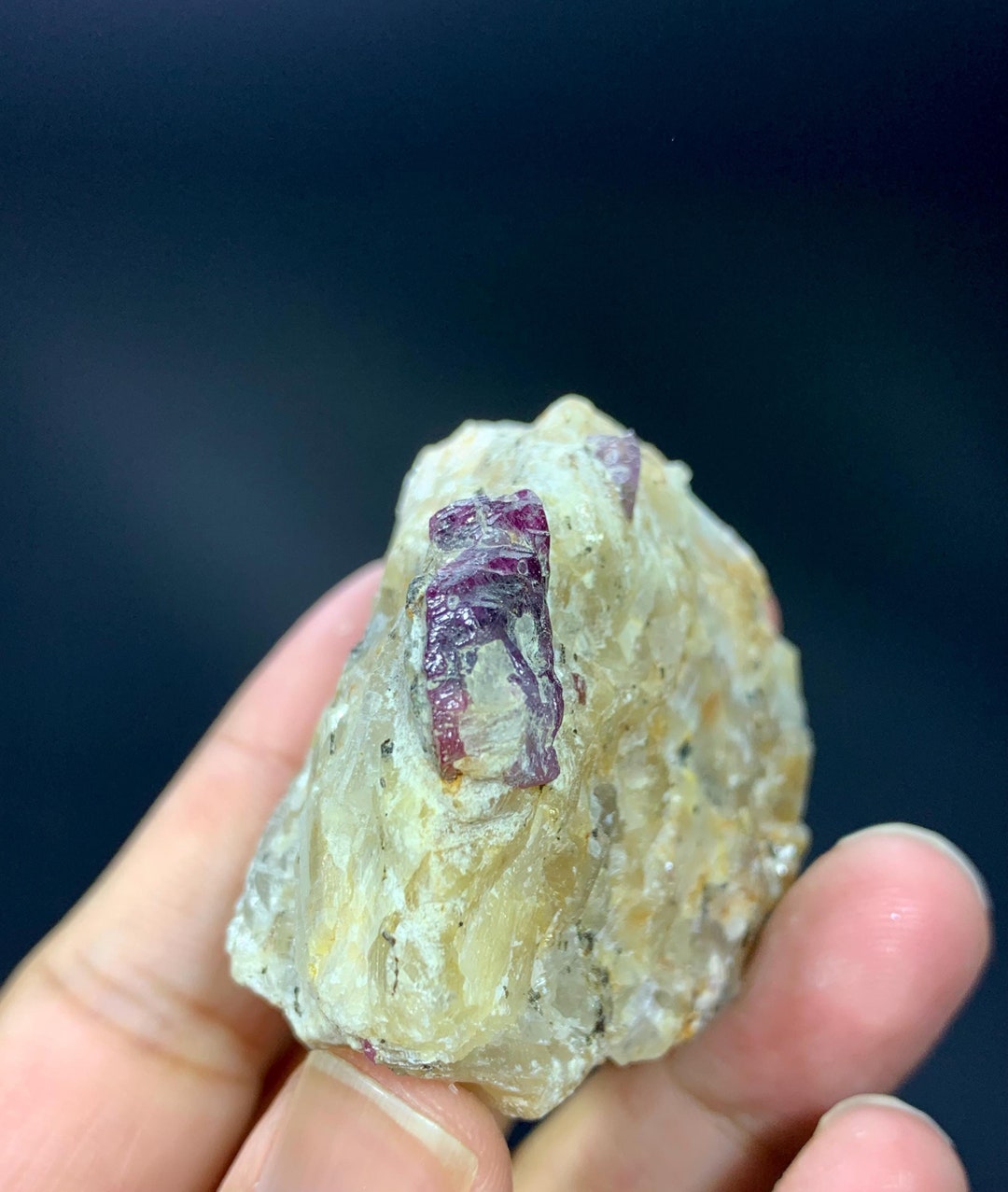 Natural Red Rubellite Crystal on Matrix Combine Specimen From ...