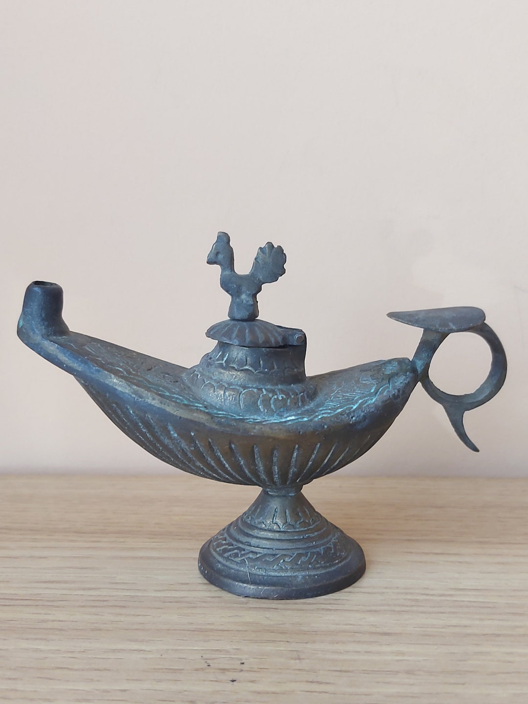 Antique Brass Oil Lamp - Etsy