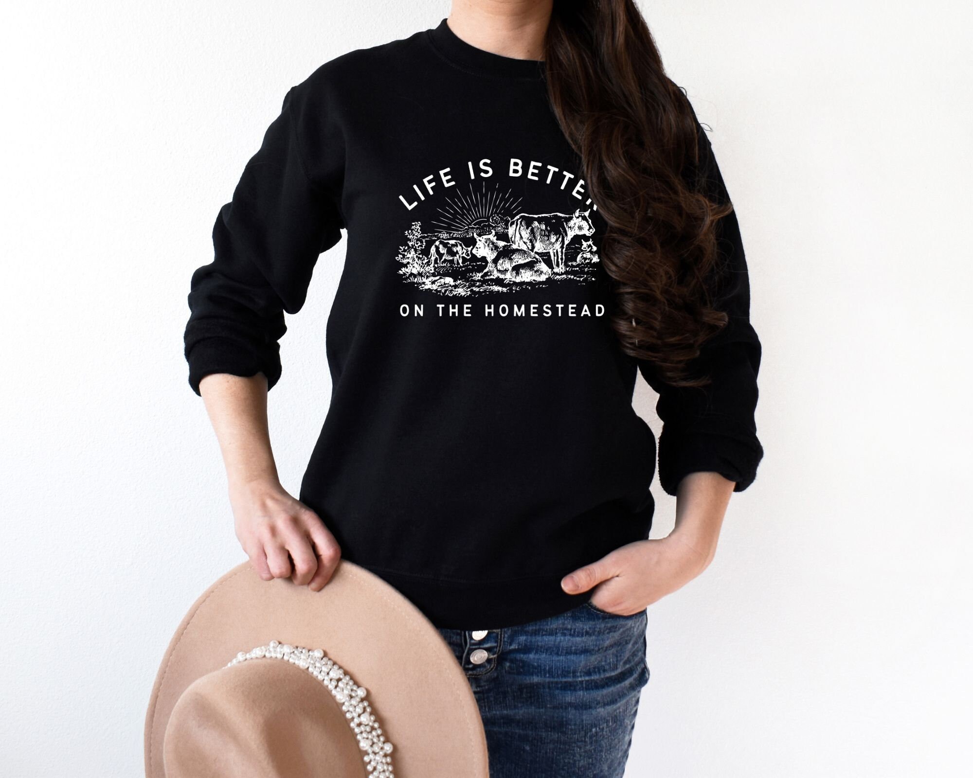 Life is Better on the Homestead Sweatshirt Cottagecore Rustic Crewneck ...