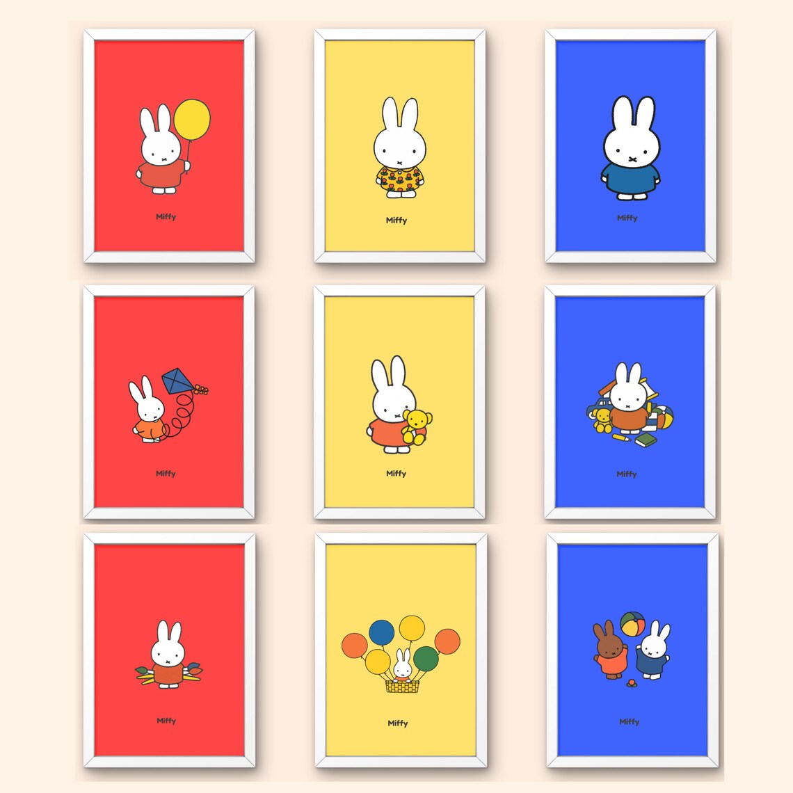 Miffy Printable Wall Art Instant Digital Download 9 Posters Google ...