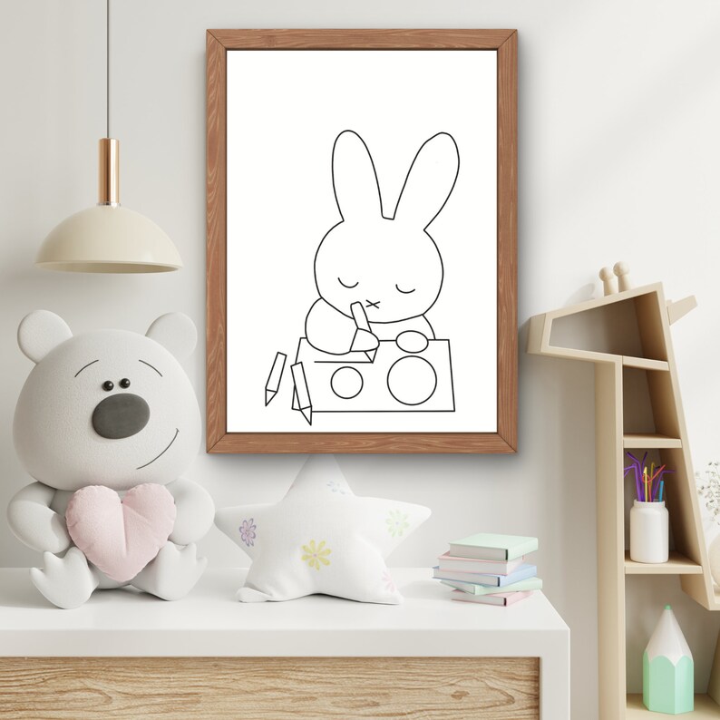 Miffy Printable Wall Art Instant Digital Download Google Drive Link Set ...