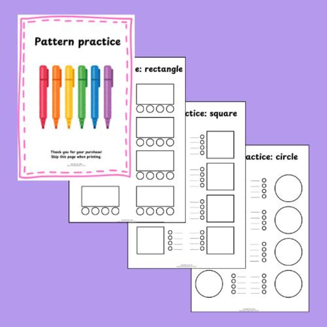 Pattern Practice - Printable PDF Downloadable - Etsy