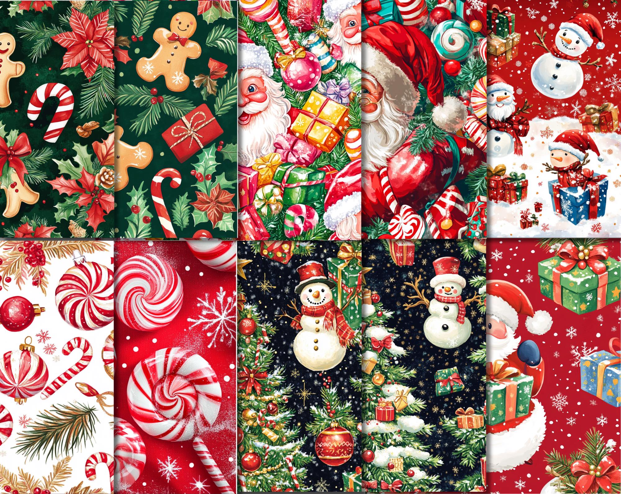 2000+ Mega Christmas Digital Paper Pack, Christmas Wallpaper, Christmas ...