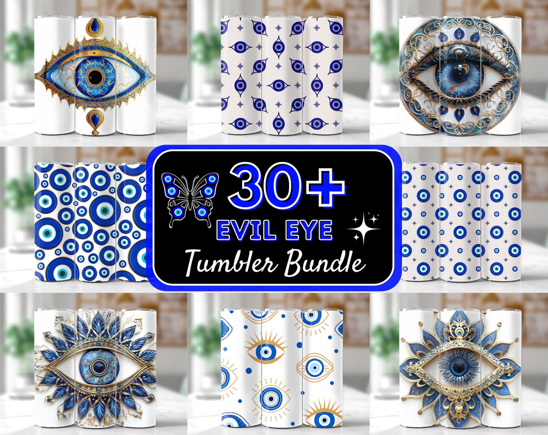 30+ Evil Eye Tumbler, Seamless Evil Eye Tumbler Wrap, Mystic Evil Eye ...