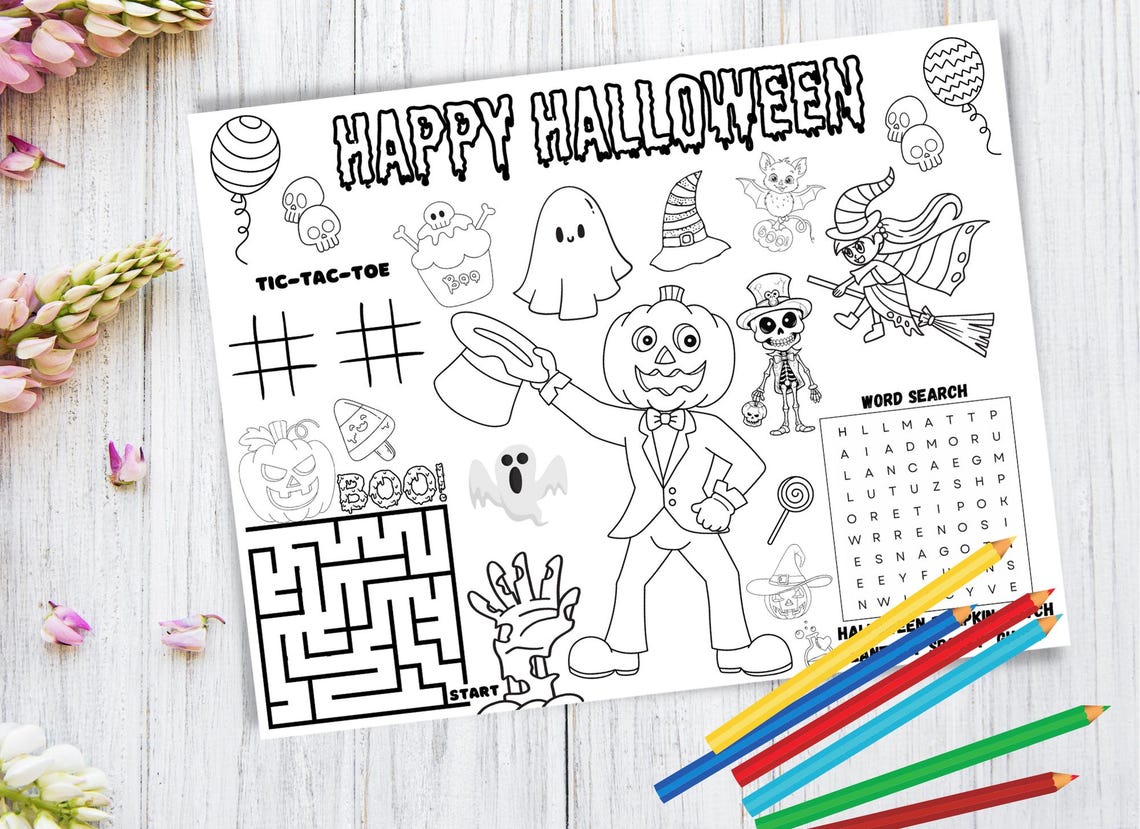 Halloween Coloring Sheet, Printable Gothic Creepy Pumpkin Witch ...