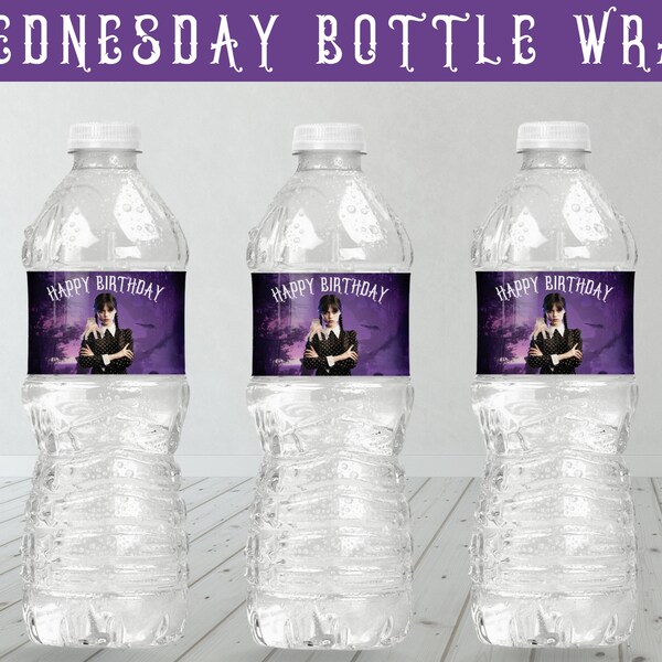 Wednesday Addams Water Bottle Wrap - Etsy
