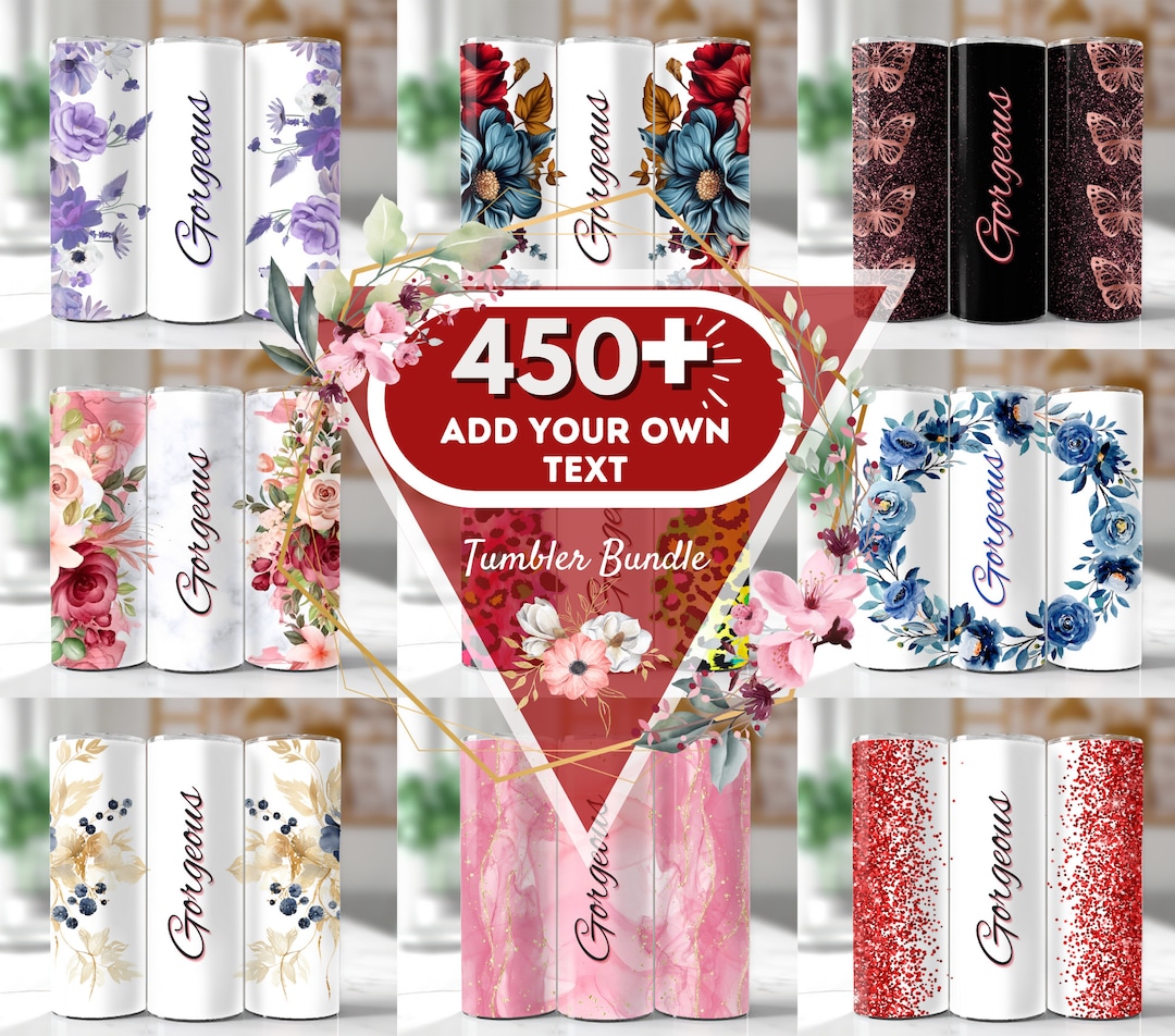 450+ Add Your Own Text Tumbler, Floral Add Your Name Tumbler, Floral ...