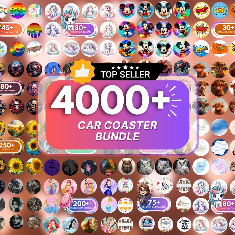 Floral Coasters Design - Etsy