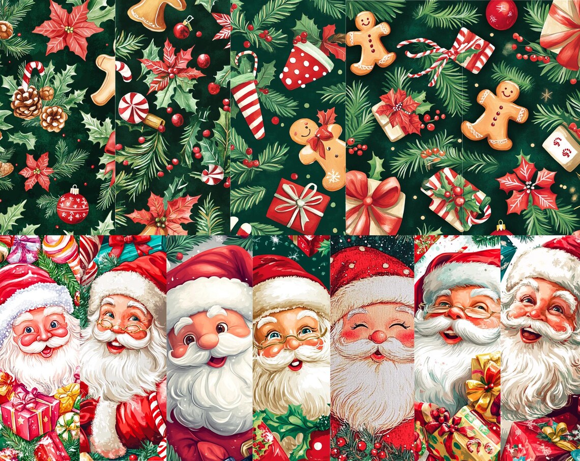 2000+ Mega Christmas Digital Paper Pack, Christmas Wallpaper, Christmas ...