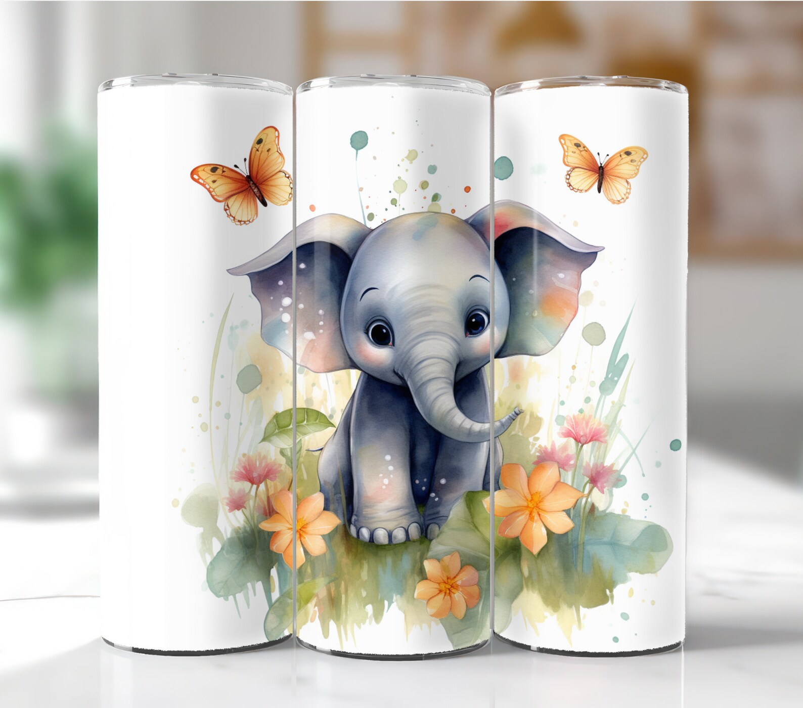 500+ Elephant Tumbler Wrap, 20oz Bundle, Baby Elephant Sublimation ...