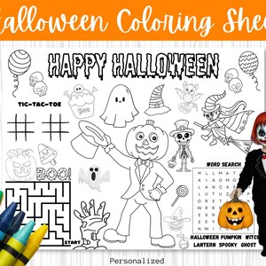 Halloween Coloring Sheet, Printable Gothic Creepy Pumpkin Witch ...