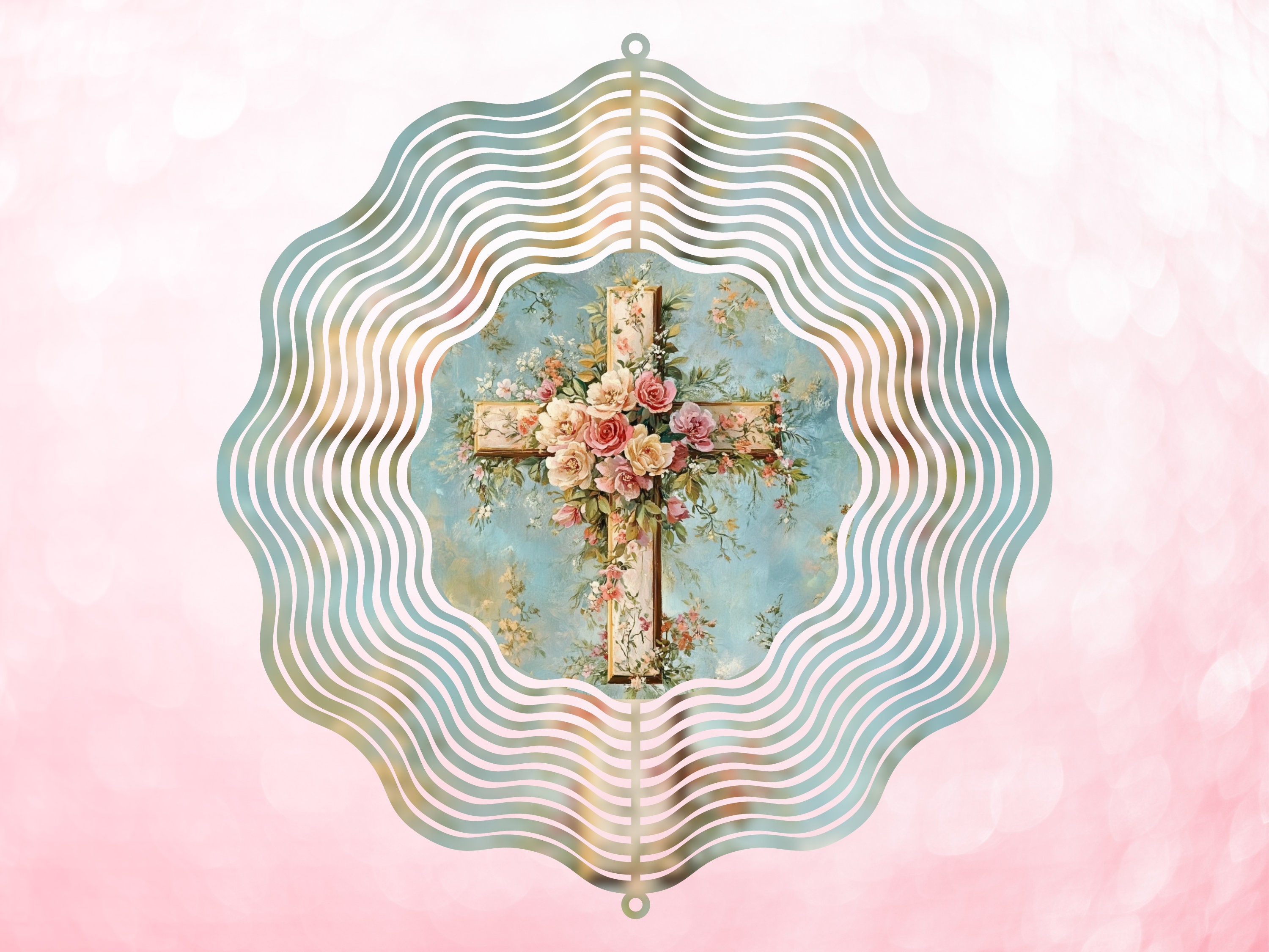 50+ Floral Cross Christian Wind Spinner PNG Sublimation Inspirational ...