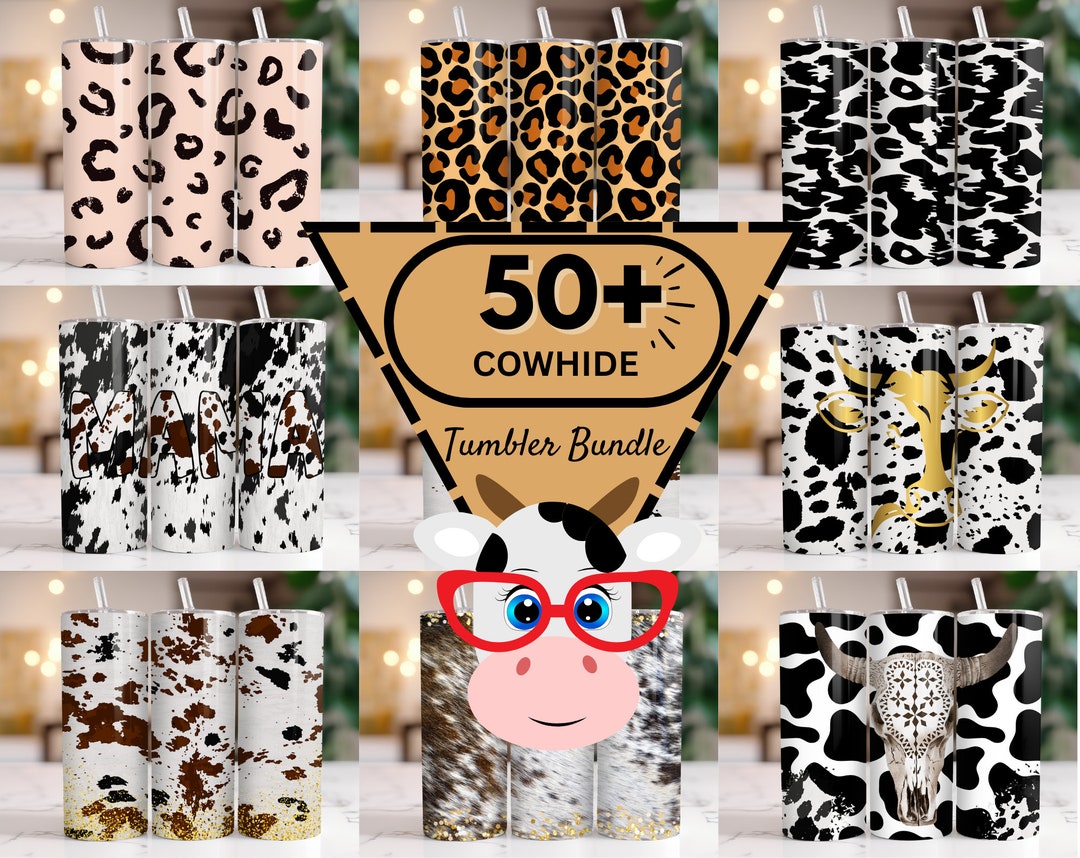 50+ Cow Hide Tumbler Cowhide Heifer Cowgirl Sublimation Tumbler Boho ...