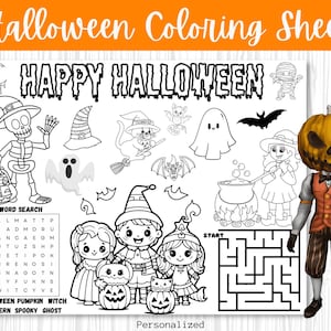 Halloween Coloring Sheet, Printable Gothic Creepy Pumpkin Witch ...