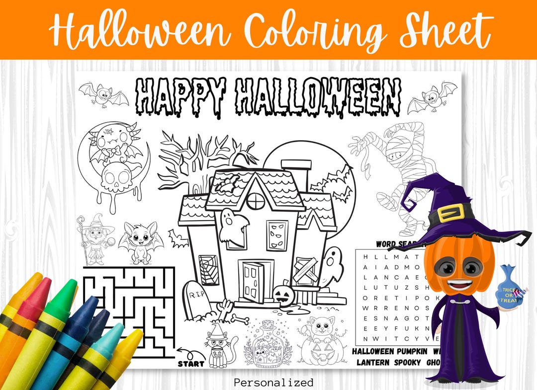 Halloween Coloring Sheet, Printable Gothic Creepy Pumpkin Witch ...