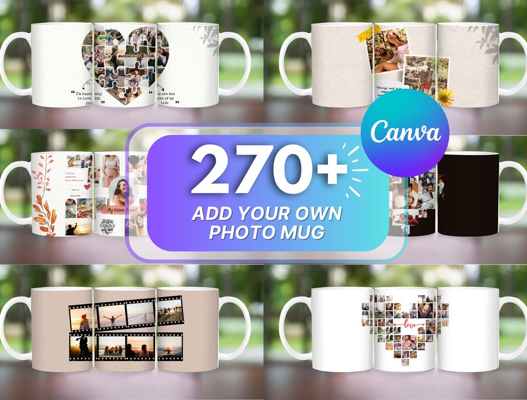 270+ Add Your Own Photo Mug Bundle, Canva Editable Add Your Photo ...